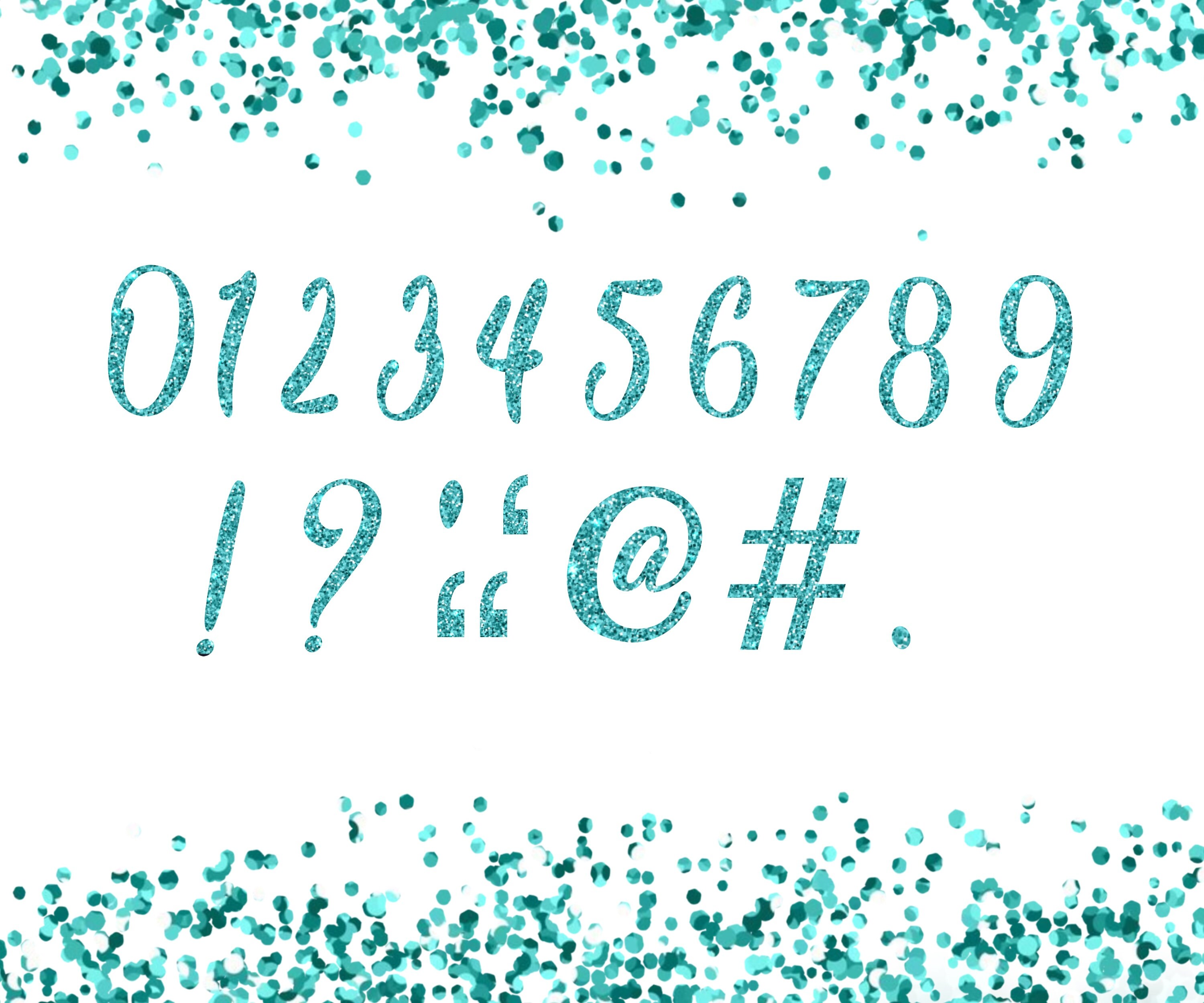 Glitter Alphabet PNG Aqua Glitter Alphabet Glitter Letters - Etsy