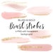 Blush Pink and Gold Brush Stroke PNG, Bundle of 6 Watercolor Designs ...