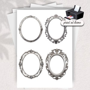 Silver Frame Clipart, Silver Frame PNG, Metallic Silver Frames, Silver ...