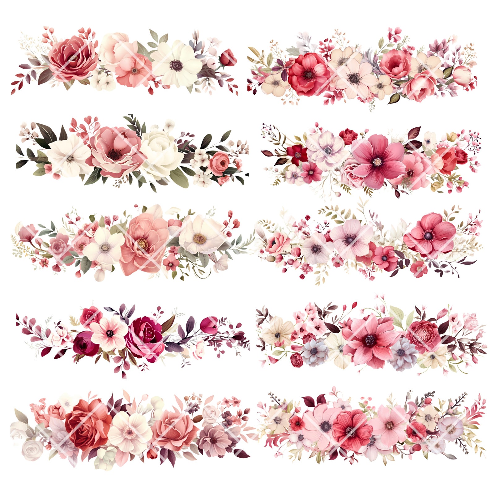 Floral Border Clipart, Floral Arrangements, Wedding Flowers, Flowers ...