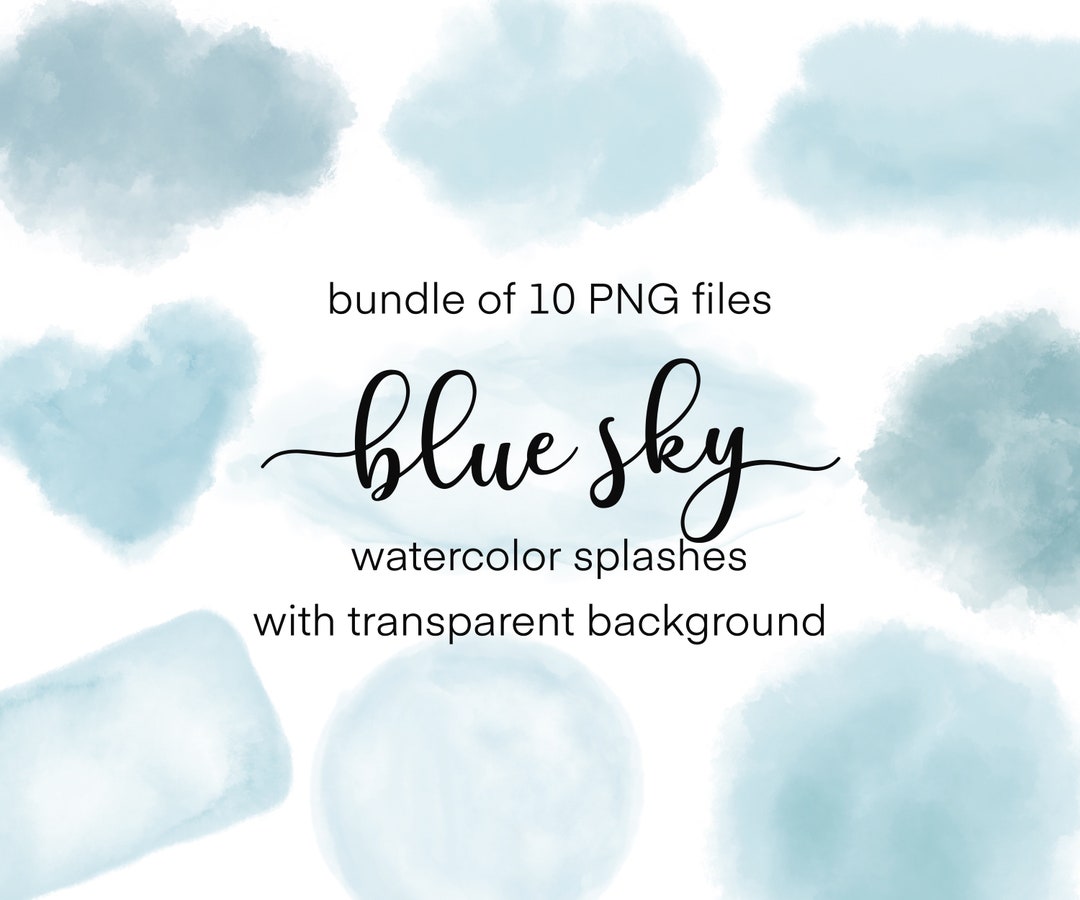Blue Brush Strokes, Watercolor Splash Clipart, Logo Background ...