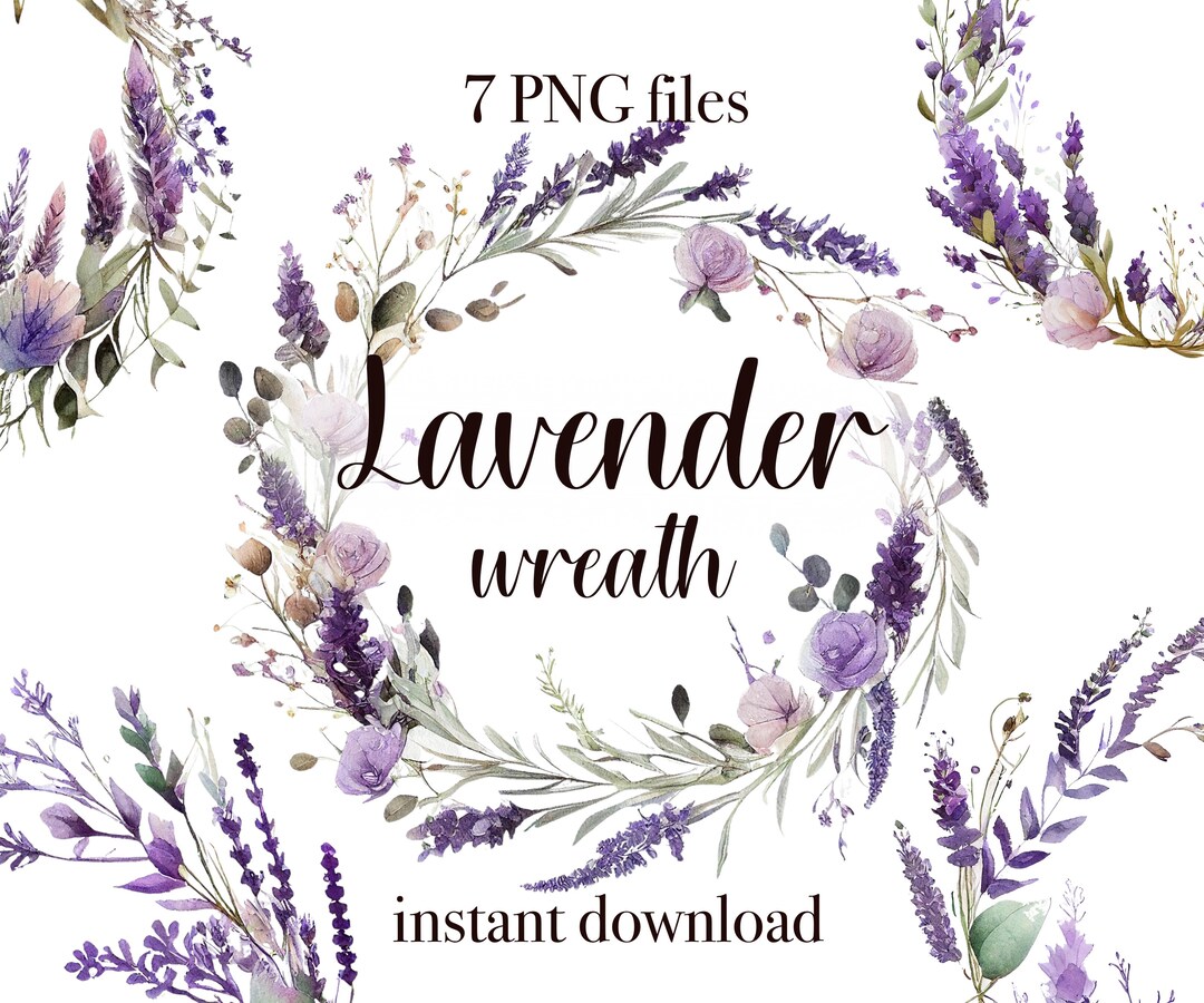 Lavender Frames, Lavender Circle Frames, Lavender Clipart, Lavender ...
