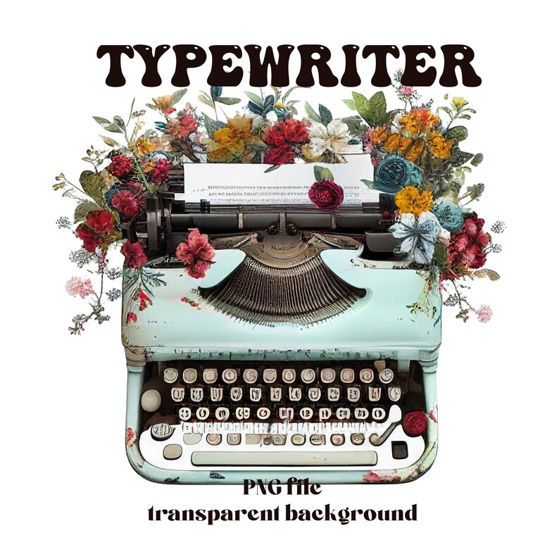 Typewriter Clipart, Typewriter PNG, Vintage Typewriter, Retro ...