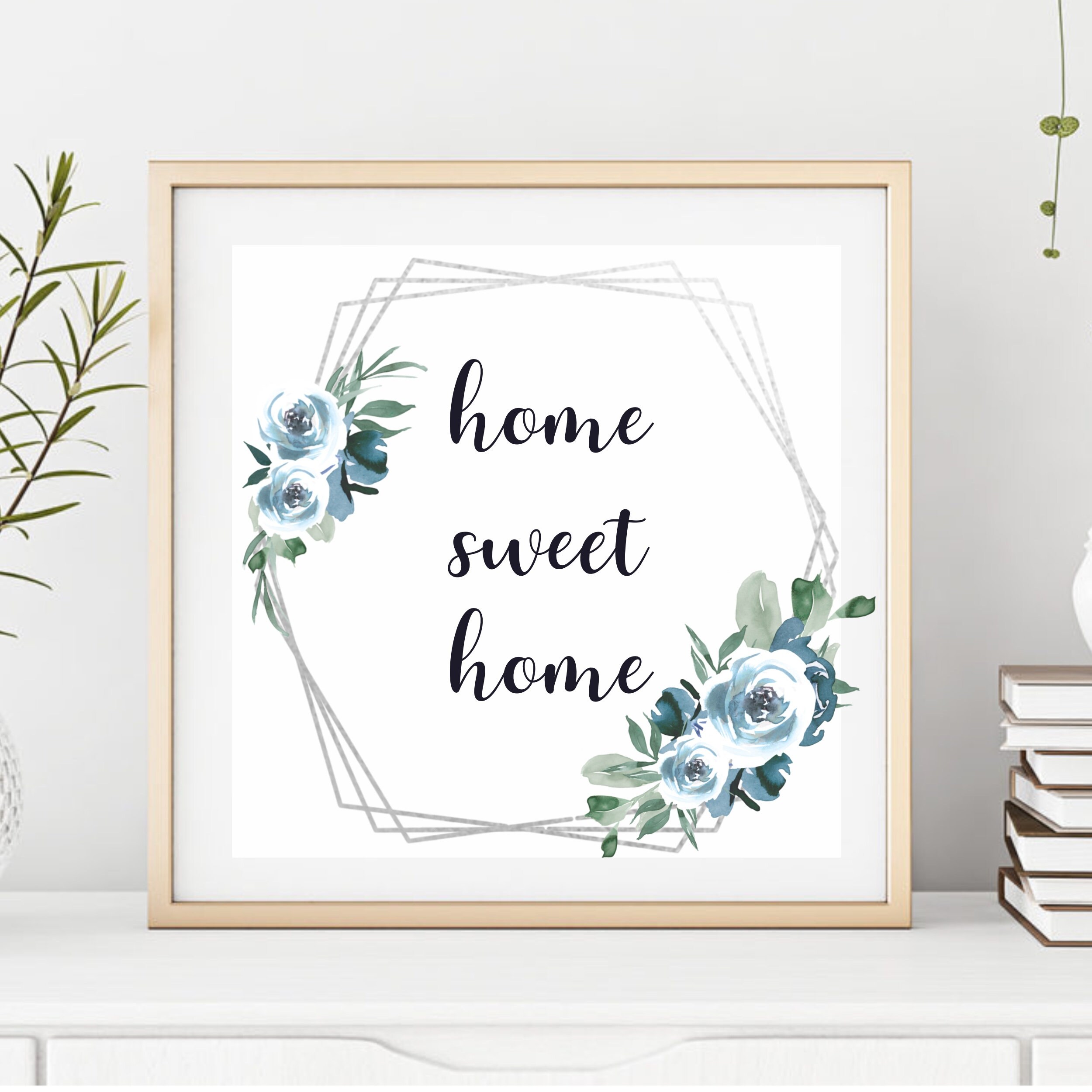 Floral Geometric Frames Watercolor Flowers Clipart Frames - Etsy