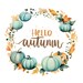 Fall Circle Frame PNG, Autumnal Wreath Digital File, Thanksgiving ...