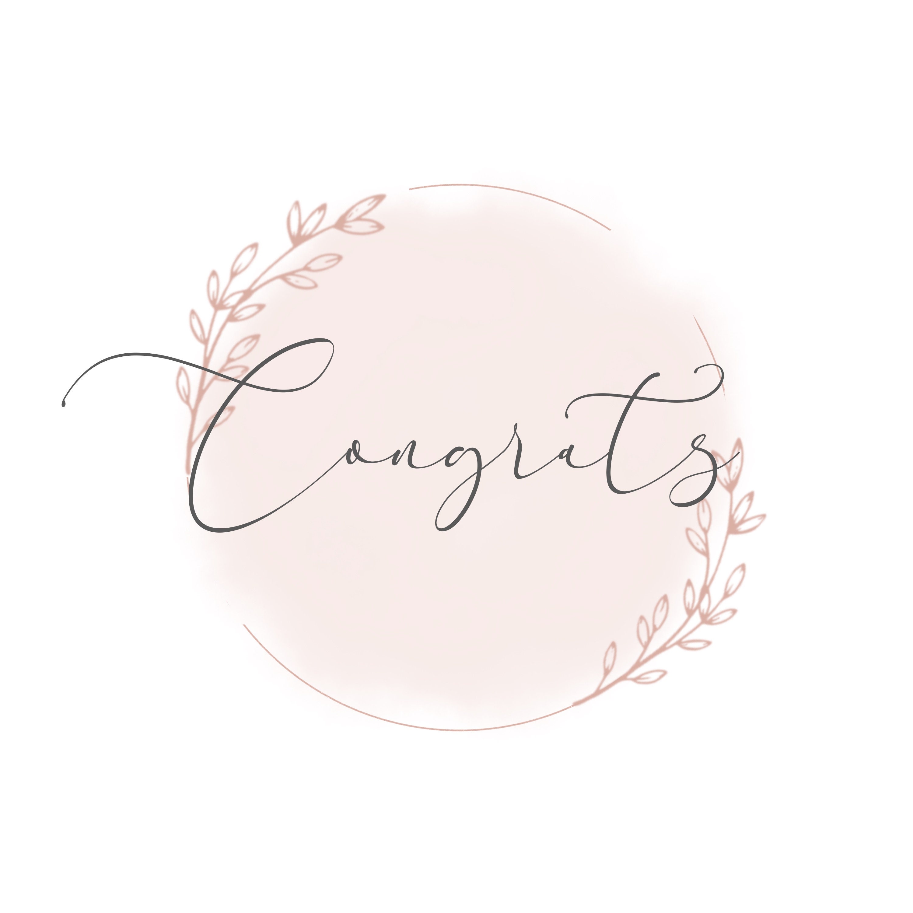 Blush Pink Brush Strokes Circle Clipart Watercolor Circle Frame Circle ...