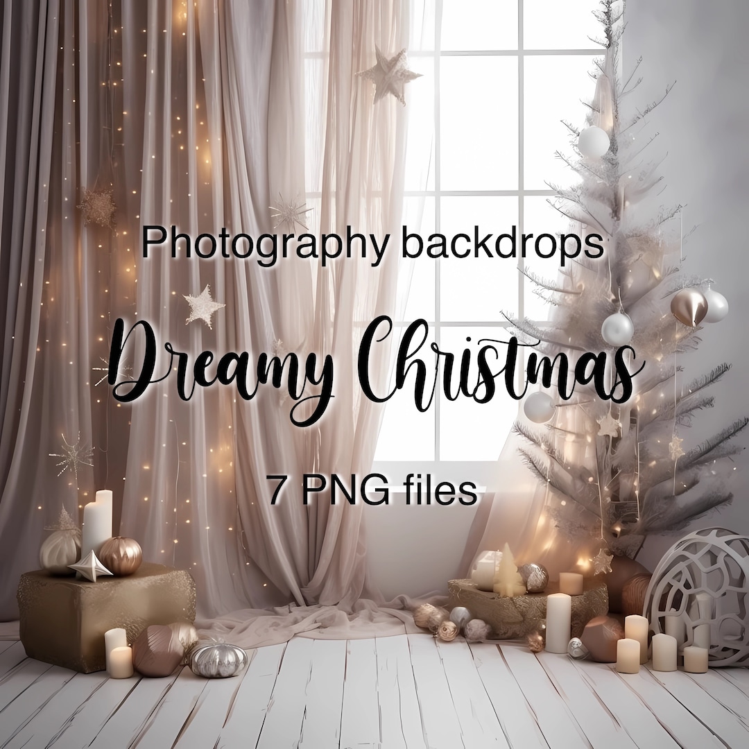 Christmas Digital Backdrop Photography, Dreamy Christmas Background ...