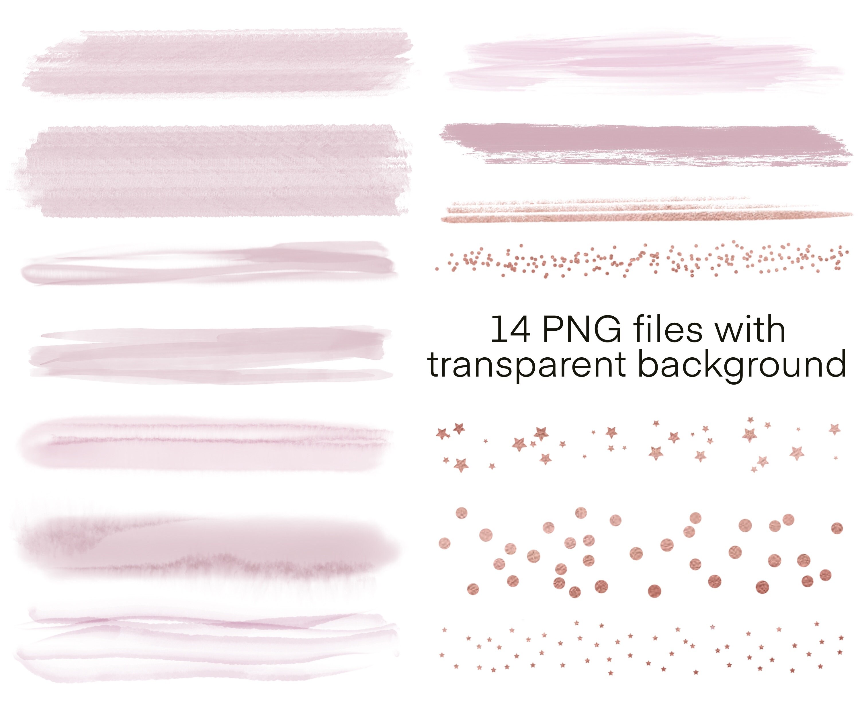 Mauve Watercolor Brush Strokes, Mauve Clip Art, Mauve PNG for ...