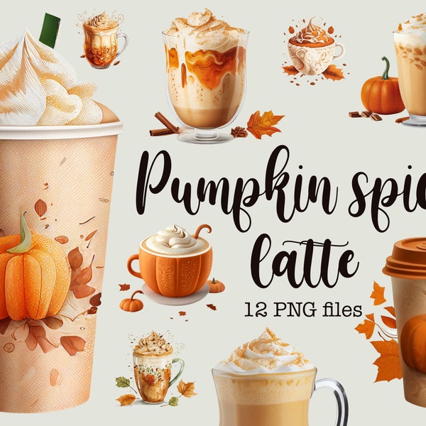 Pumpkin Spice Clipart - Etsy