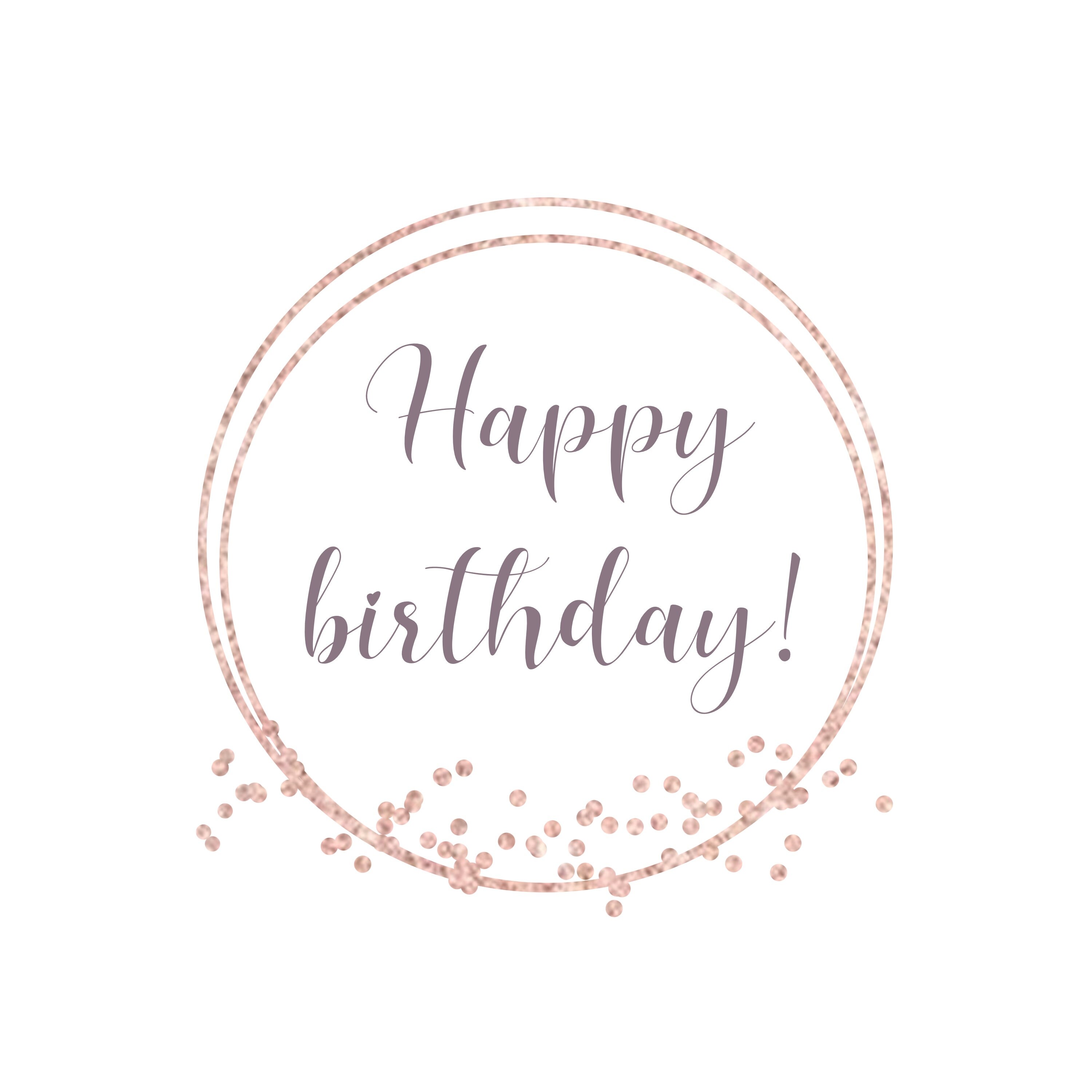 Rose Gold Circle Frame PNG Rose Gold Confetti Elegant Frame | Etsy