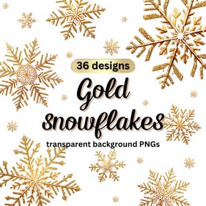 Gold Snowflake PNG, Glitter Snowflakes PNG, Snowflake Clipart, Frozen ...