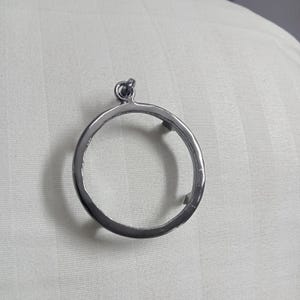 Sterling Silver Round Bezel Setting: Coin Pendant Tray, Jewelry Making ...