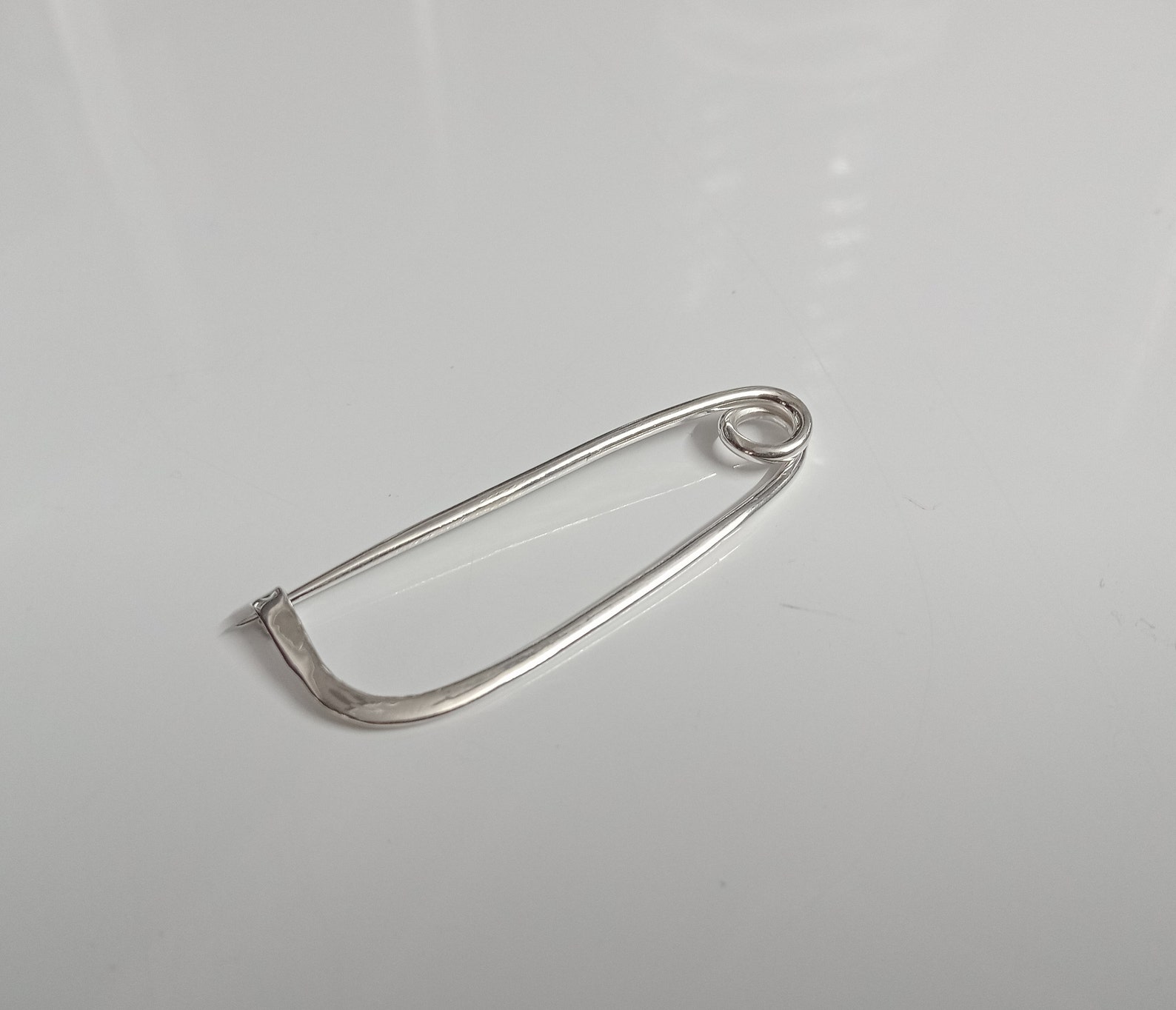 Handmade Sterling Silver Safety Pin Brooch: 1.5-2 Inch - Etsy