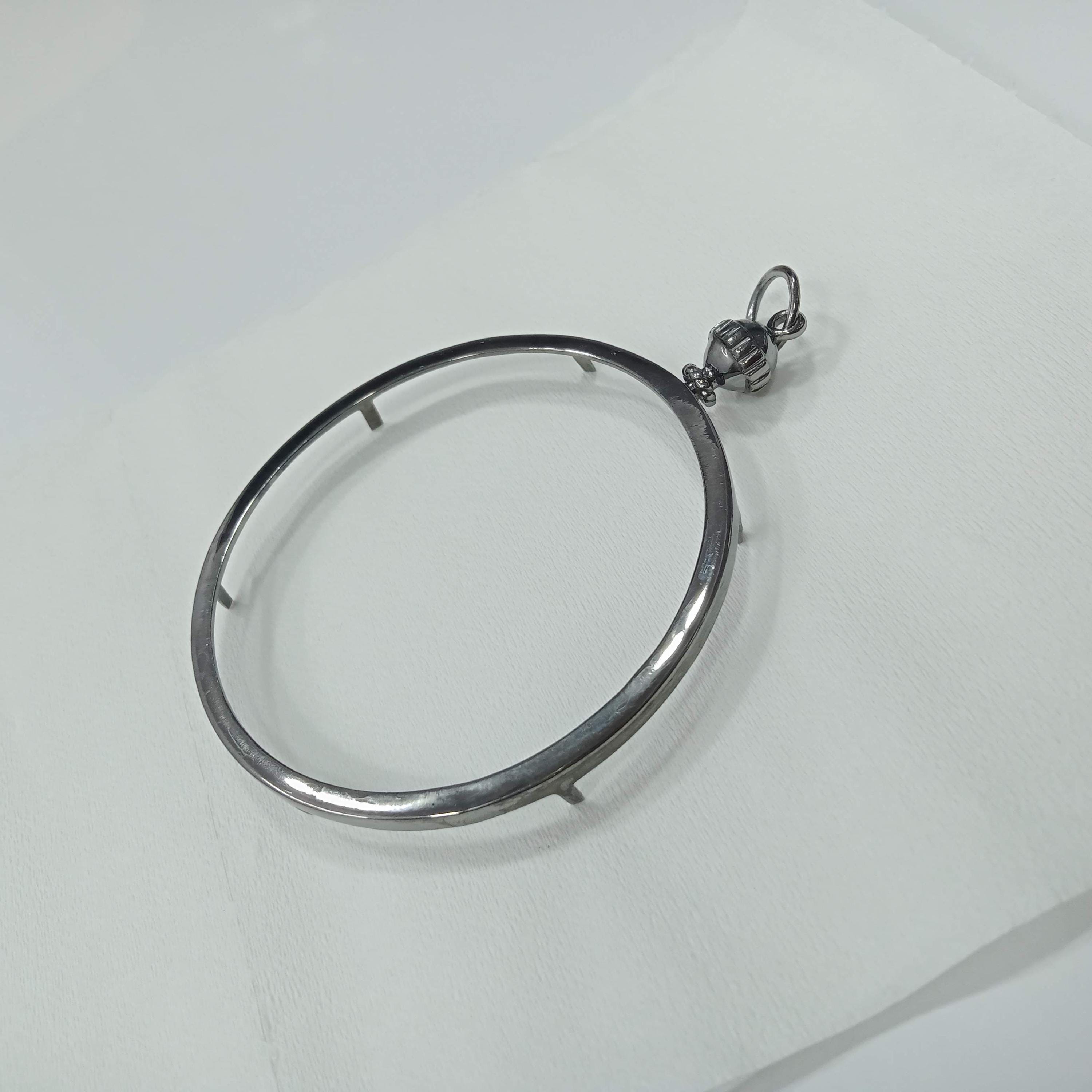 Sterling Silver Coin Holder Bezel: DIY Jewelry Making Supplies - Etsy