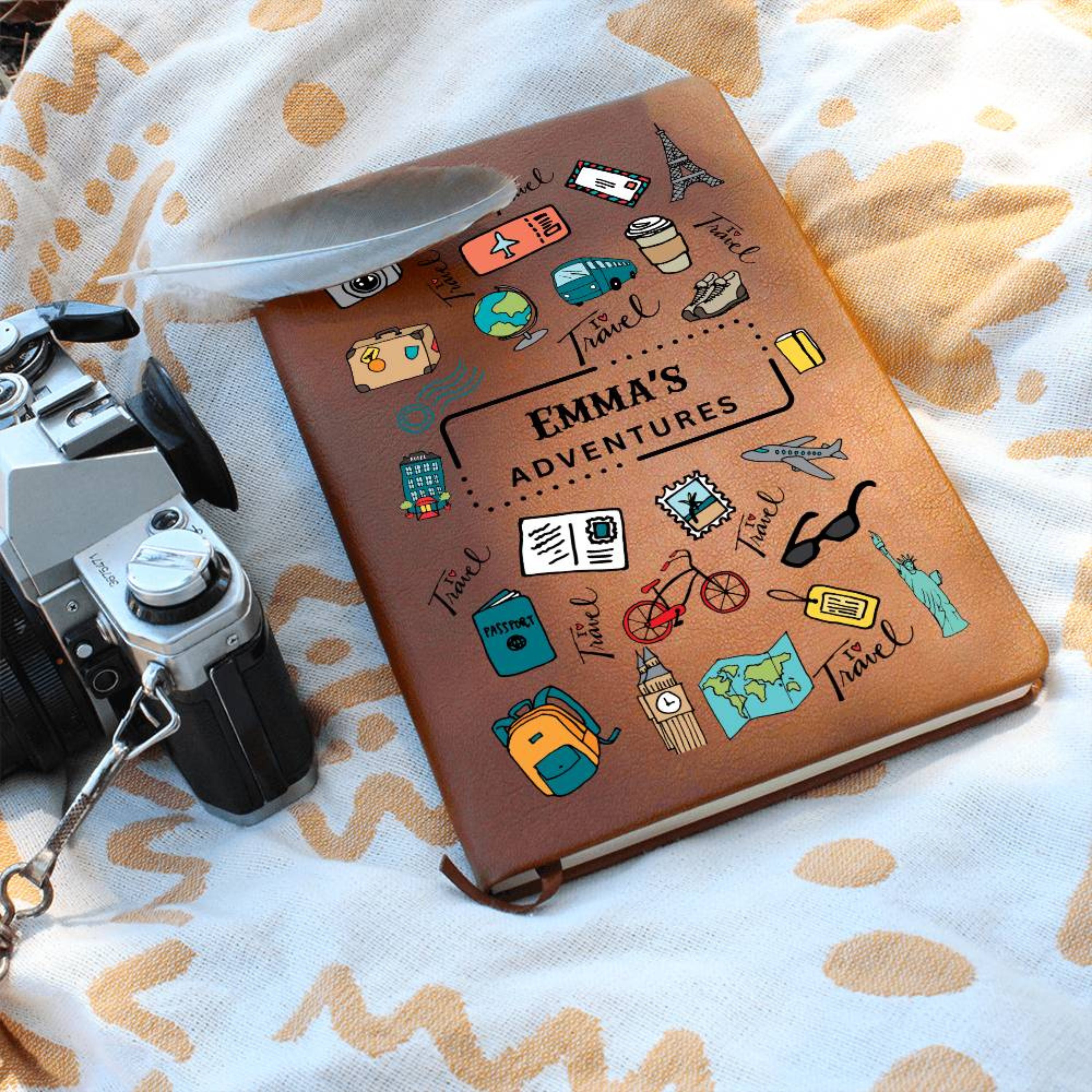 Personalized Travel Journal- Teen Travel Journal, A5 Leather Journal ...
