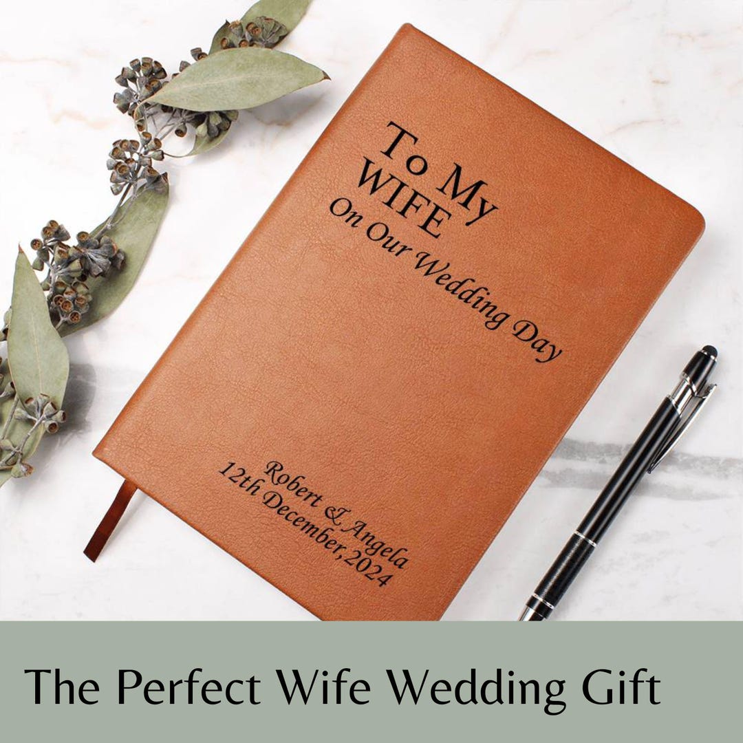 Personalized Wedding Vow Leather Journal- His Vows Wedding Letter ...