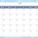 Printable Customizable Monthly Blue Calendar, Instant Download, Custom ...