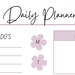 Printable Purple Daily Planner, Custom Planner, Daily Calendar, Instant ...