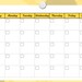Printable Customizable Monthly Yellow Calendar, Instant Download ...