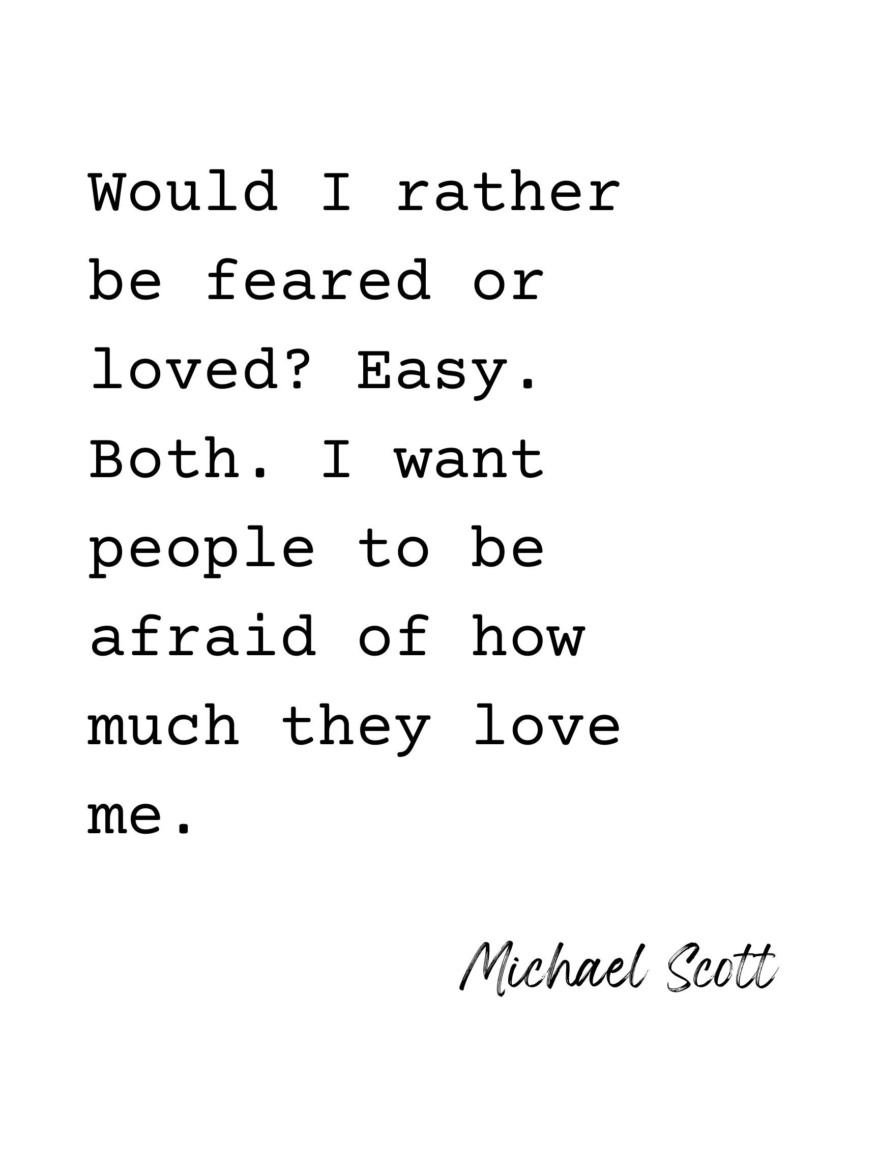 Printable Michael Scott Quote, the Office Poster, Inspirational Poster ...