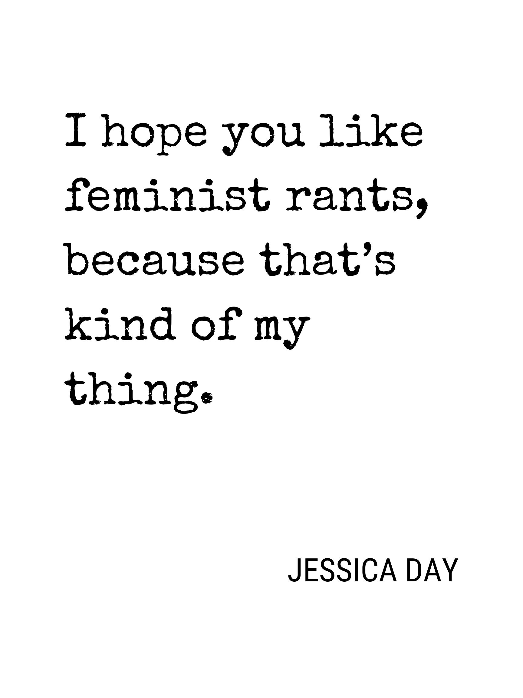 Printable Jessica Day Poster, New Girl Poster, Jessica Day Quote, New ...
