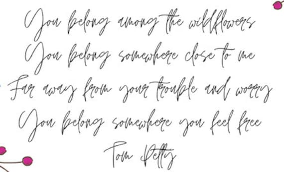 Tom Petty Wildflowers Lyrics