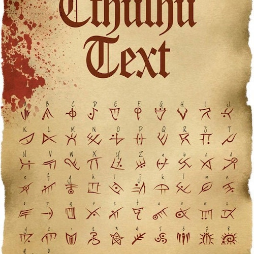 Cthulhu Text: TTF Font File - Etsy