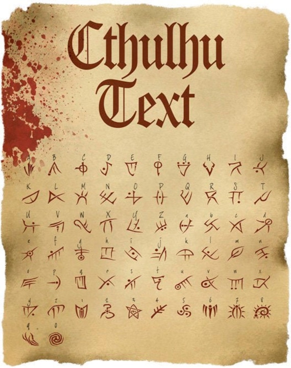 Cthulhu Text: TTF Font File | Etsy