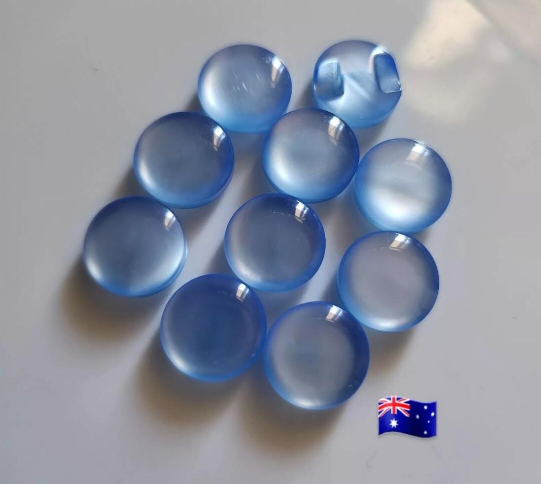 25pcs 12.5cm Light Blue Cats Eye Shiny Buttons - Etsy