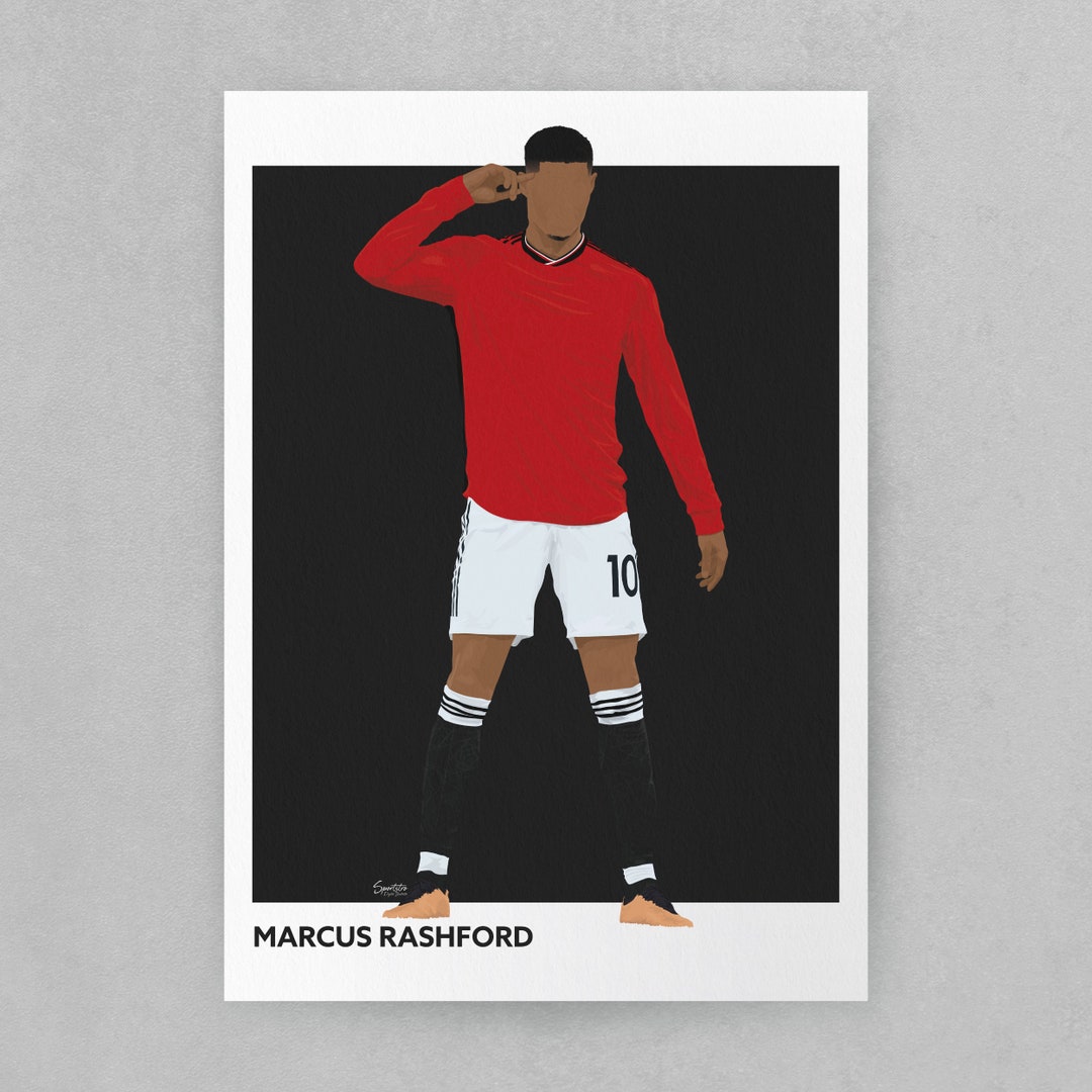 Marcus Rashford Manchester United Art Print Poster MUFC Football Gift ...