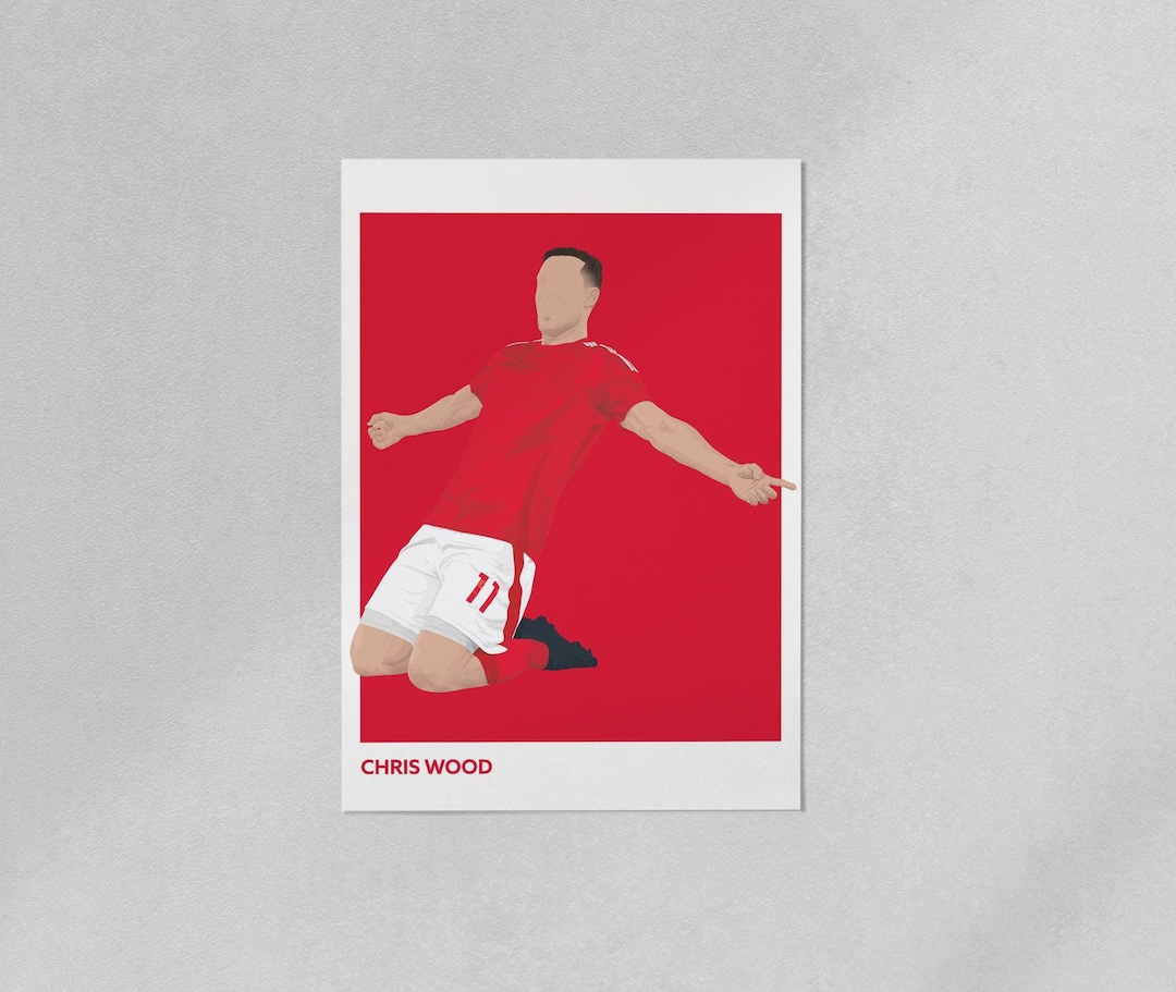 Chris Wood 24/25 Nottingham Forest Art Print Poster | NFFC Tricky Trees ...