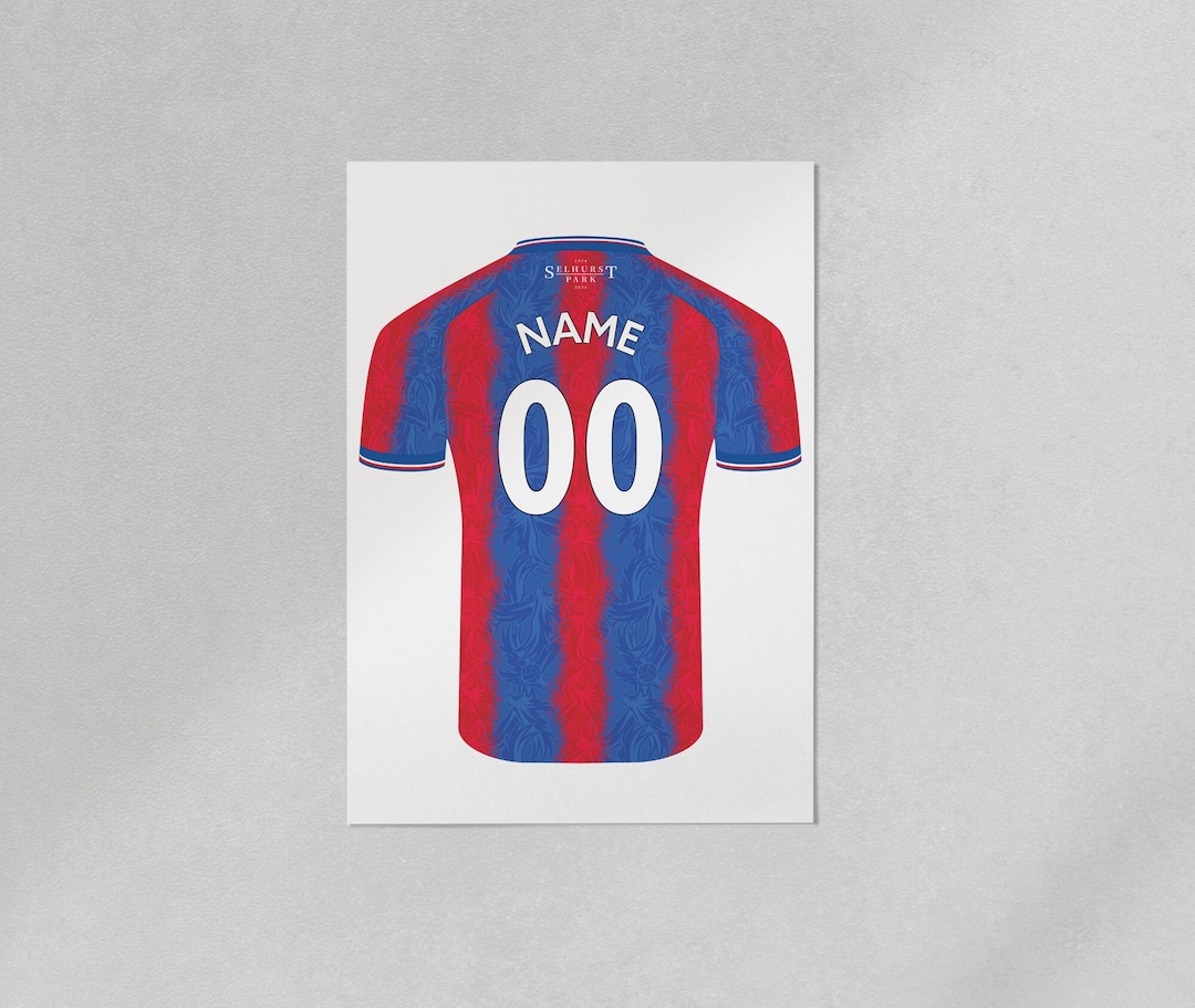 Crystal Palace CPFC 2024/25 Custom Football Shirt Art Print ...