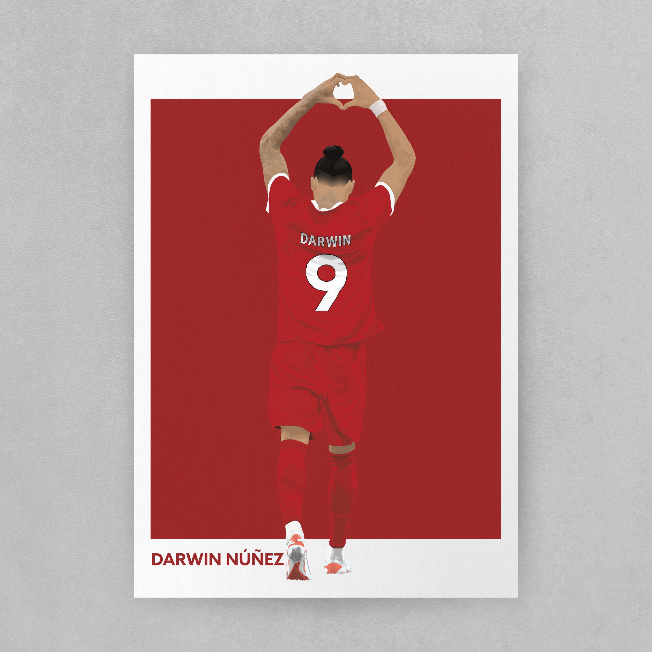 Darwin Nunez Liverpool FC Art Print Poster LFC Wall Art A5, A4, A3, A2 ...