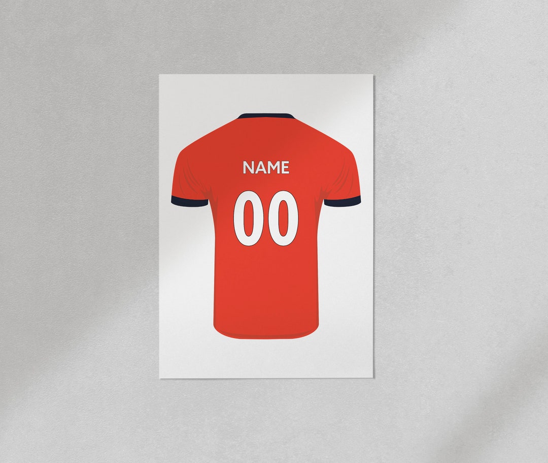 Luton Town LTFC 2023/24 Custom Football Shirt Art Print PERSONALISED ...