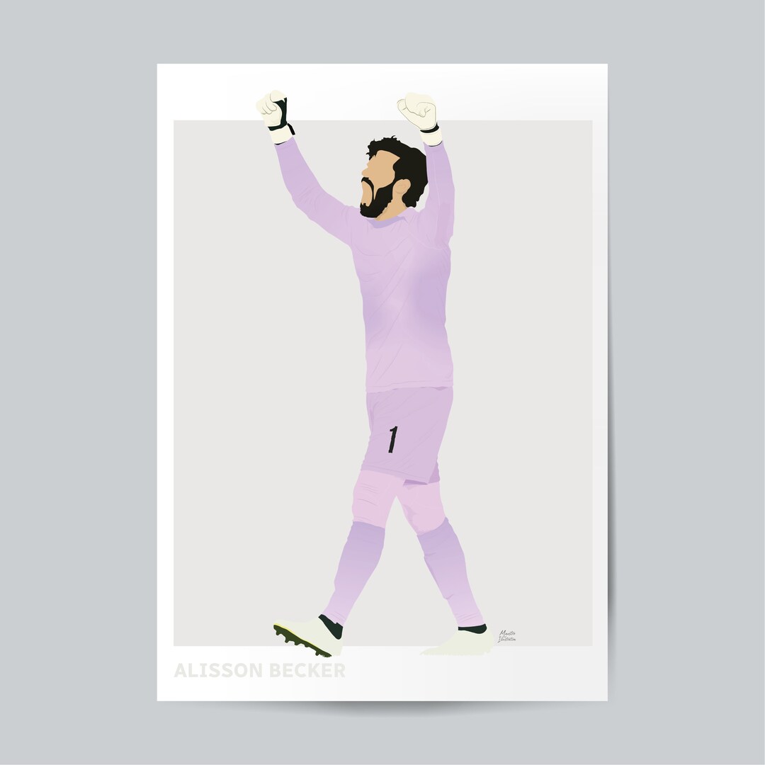 Alisson Becker Art Print: Liverpool FC Goalkeeper, Football Gift - Etsy UK