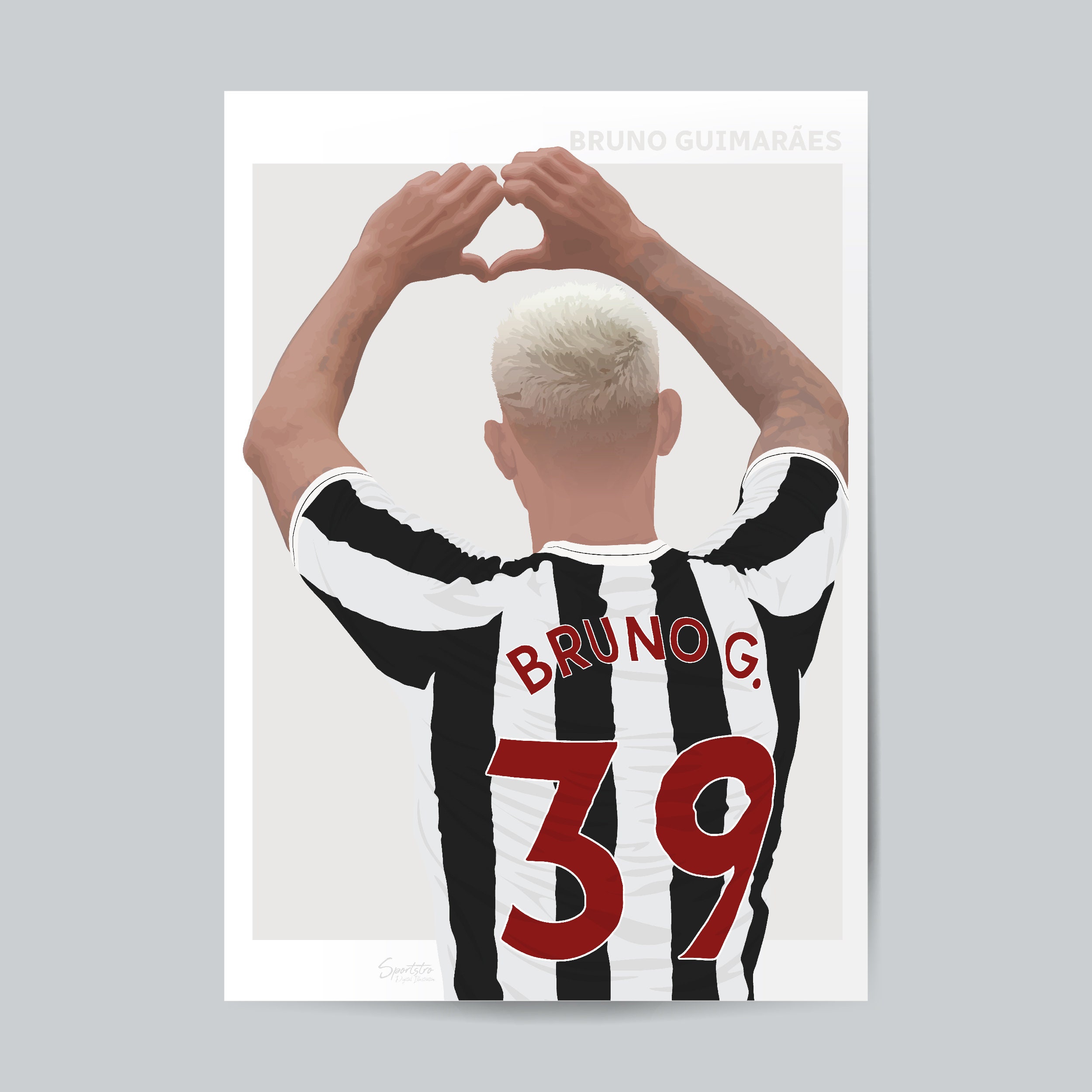 Bruno Guimarães Art Print: Newcastle United Poster, NUFC Gift - Etsy UK