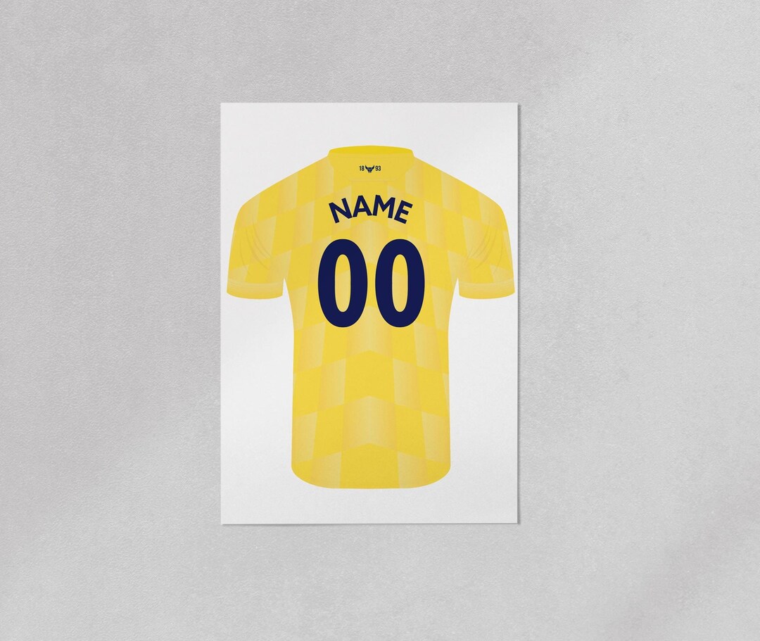 Oxford United Football Club OUFC 2024/25 Custom Football Shirt Art ...