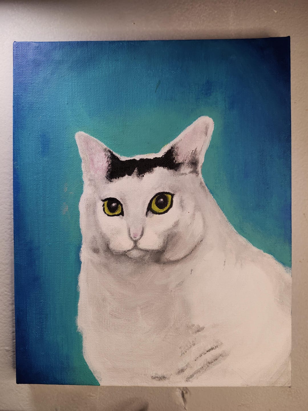 Huh? Cat Meme Painting on Stretched Canvas 8 X 10 Original Han Painted ...