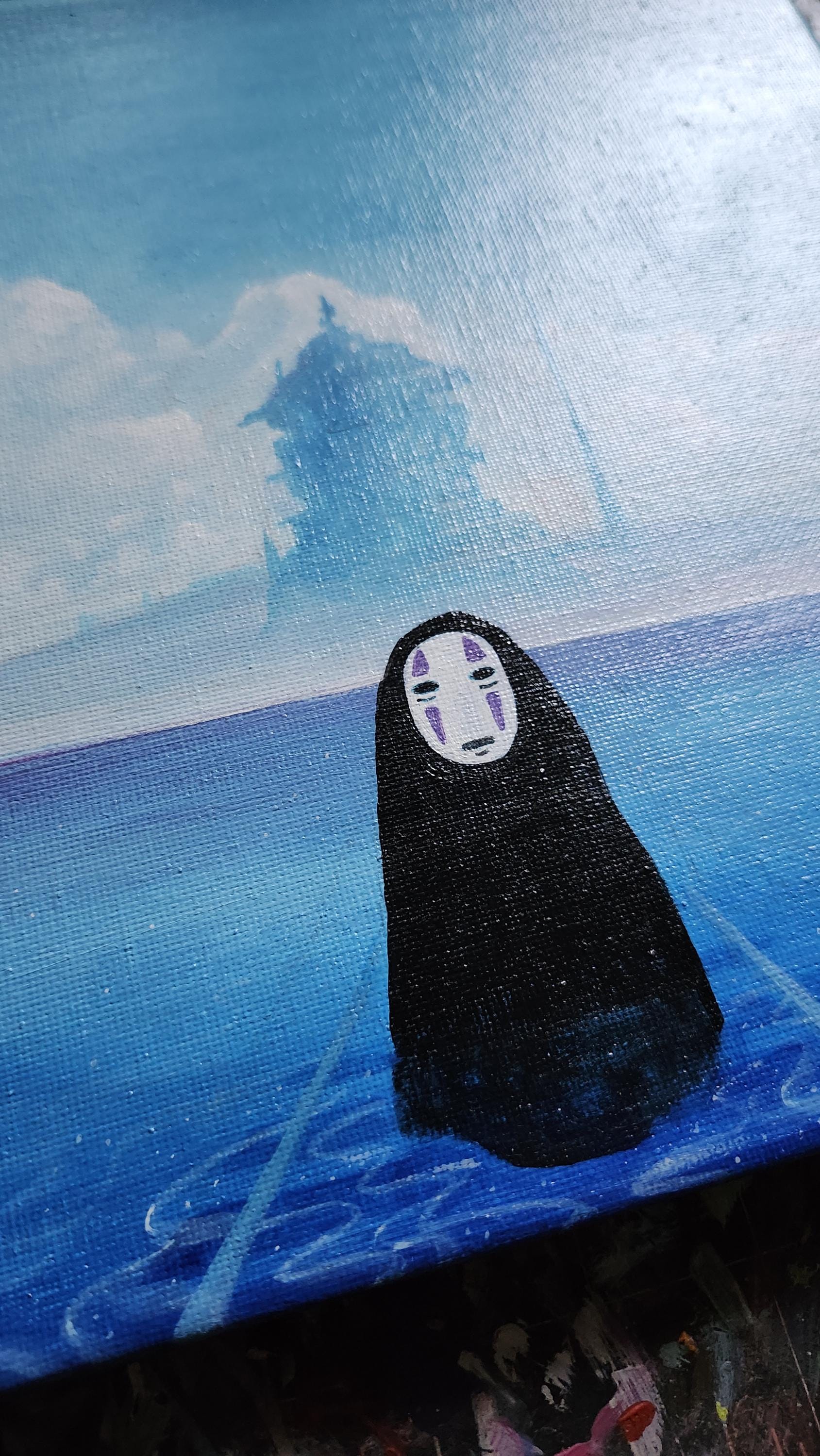 Spirited Away No Face Painting: Studio Ghibli Art on Canvas - Etsy