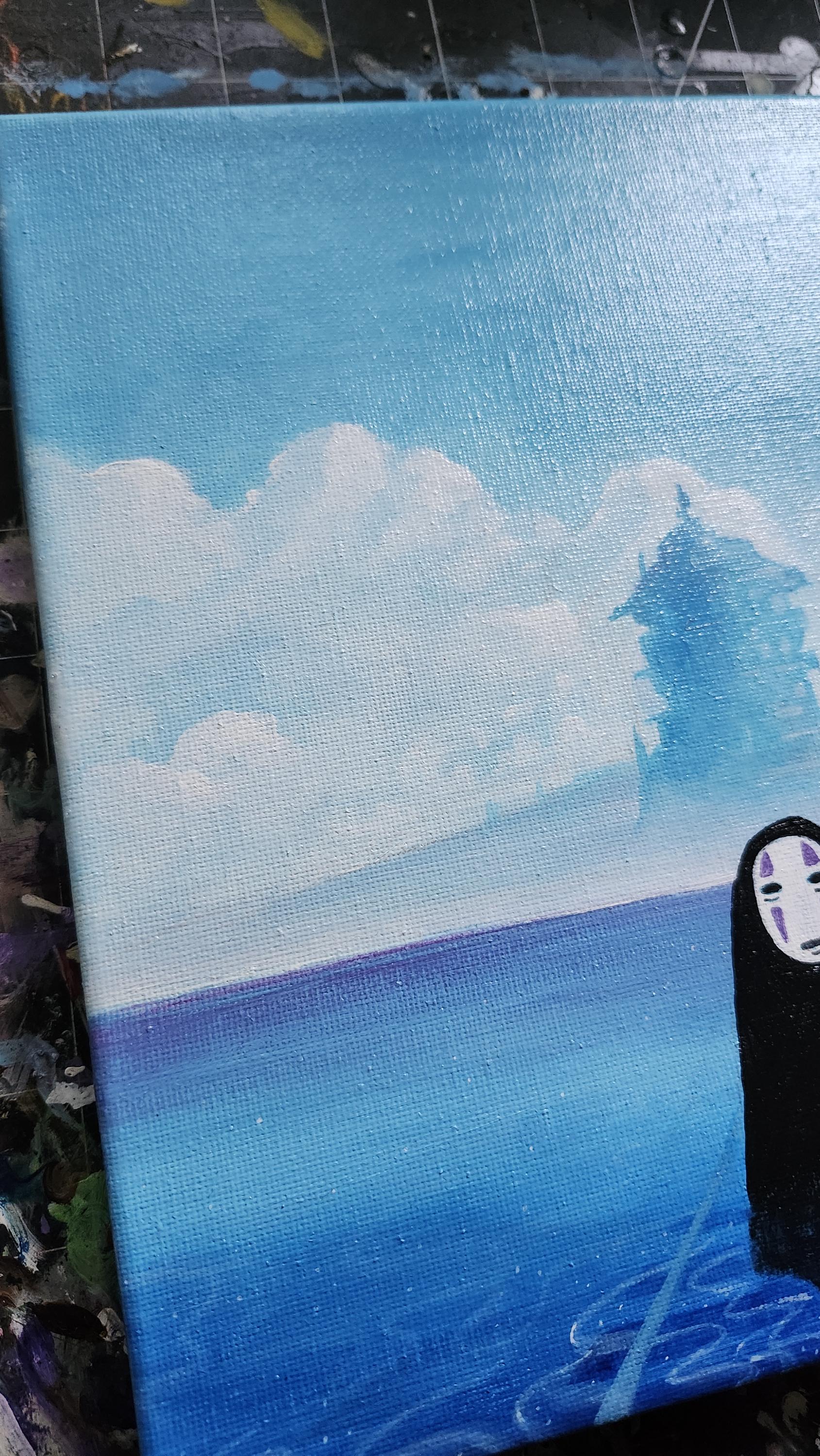 Spirited Away No Face Painting: Studio Ghibli Art on Canvas - Etsy