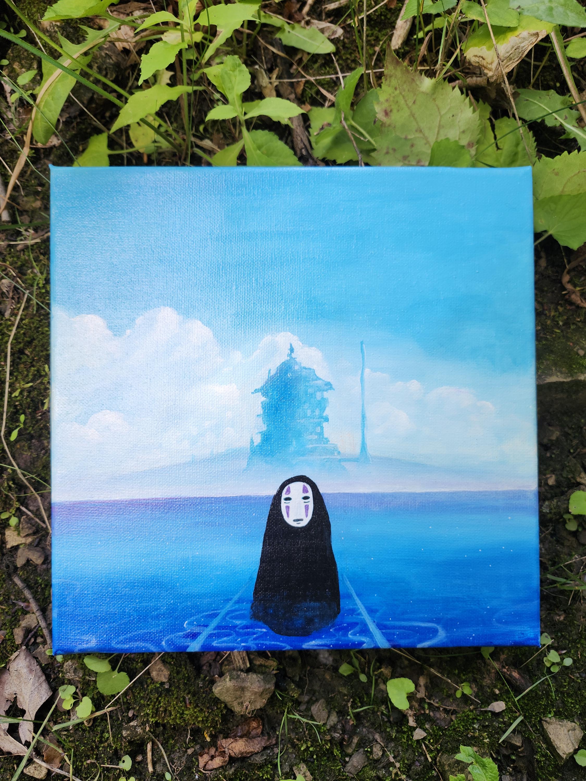 Spirited Away No Face Painting: Studio Ghibli Art on Canvas - Etsy