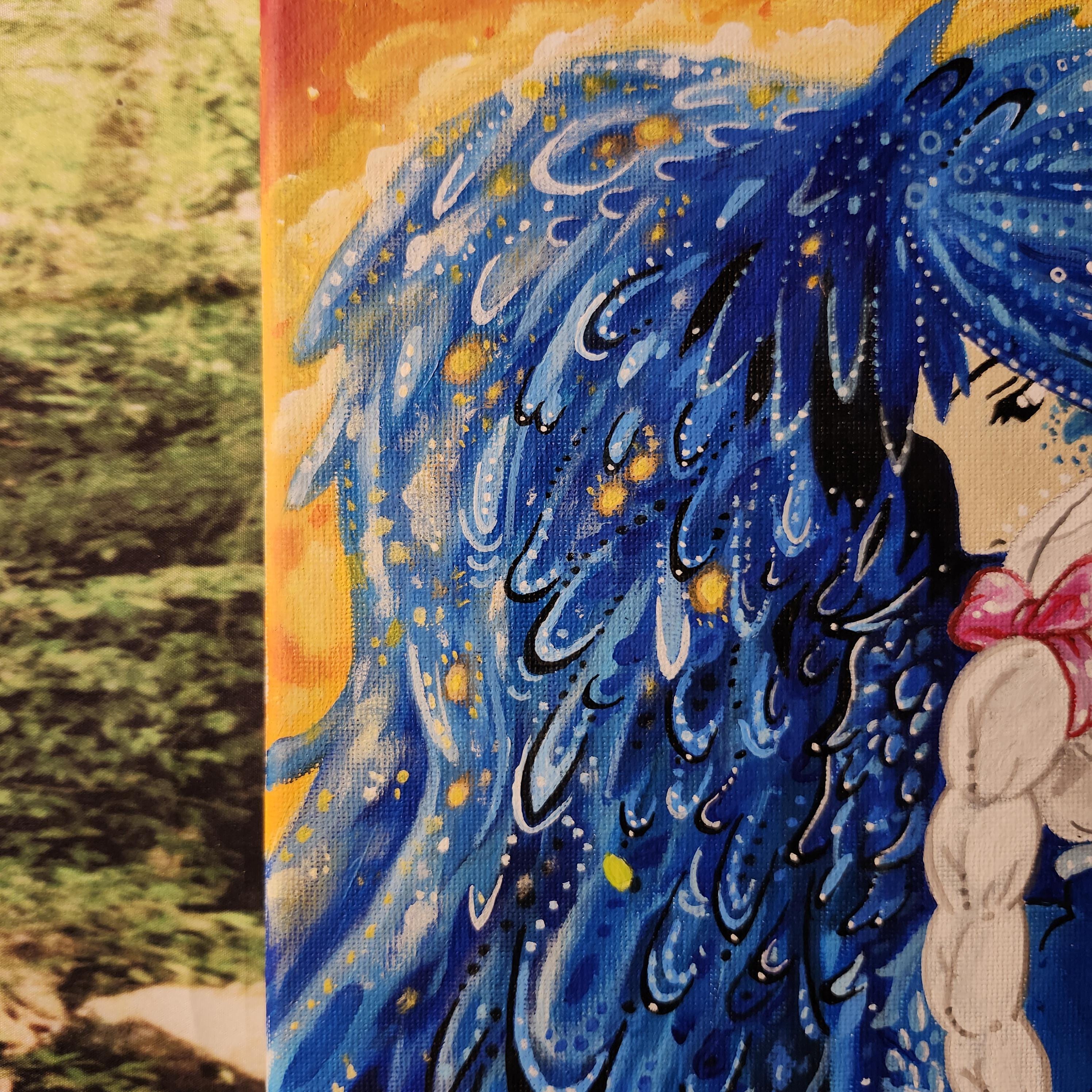 Howls Moving Castle Howl & Sophie Original Handmade Painting Ghibli ...