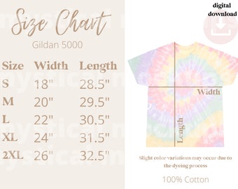 Printify Size Chart - Etsy