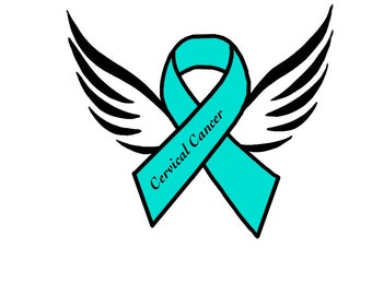 Cervical Cancer Ribbon Sticker - Etsy