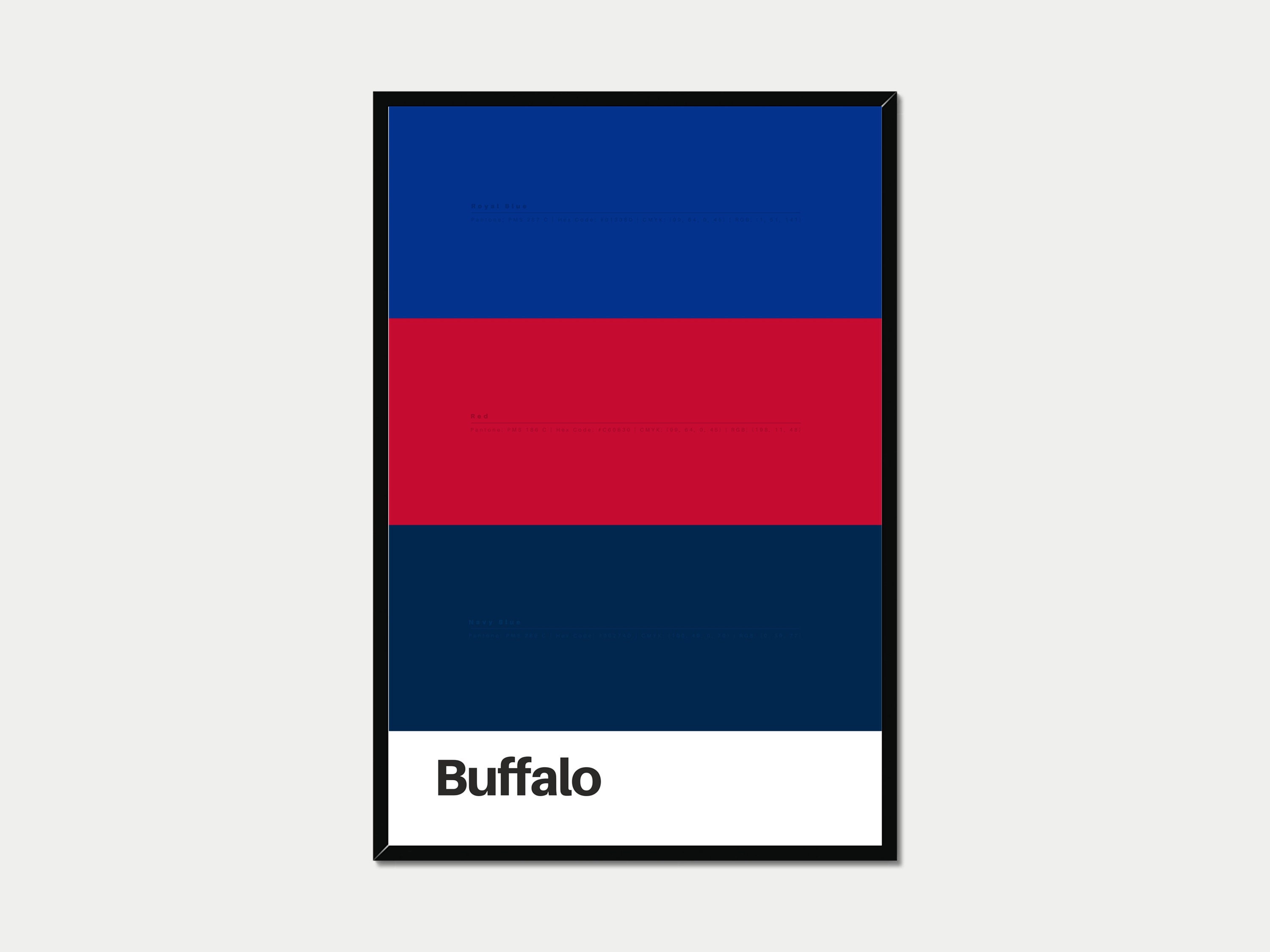 Buffalo Bills Pantone Print Buffalo Bills Color Swatch Print - Etsy