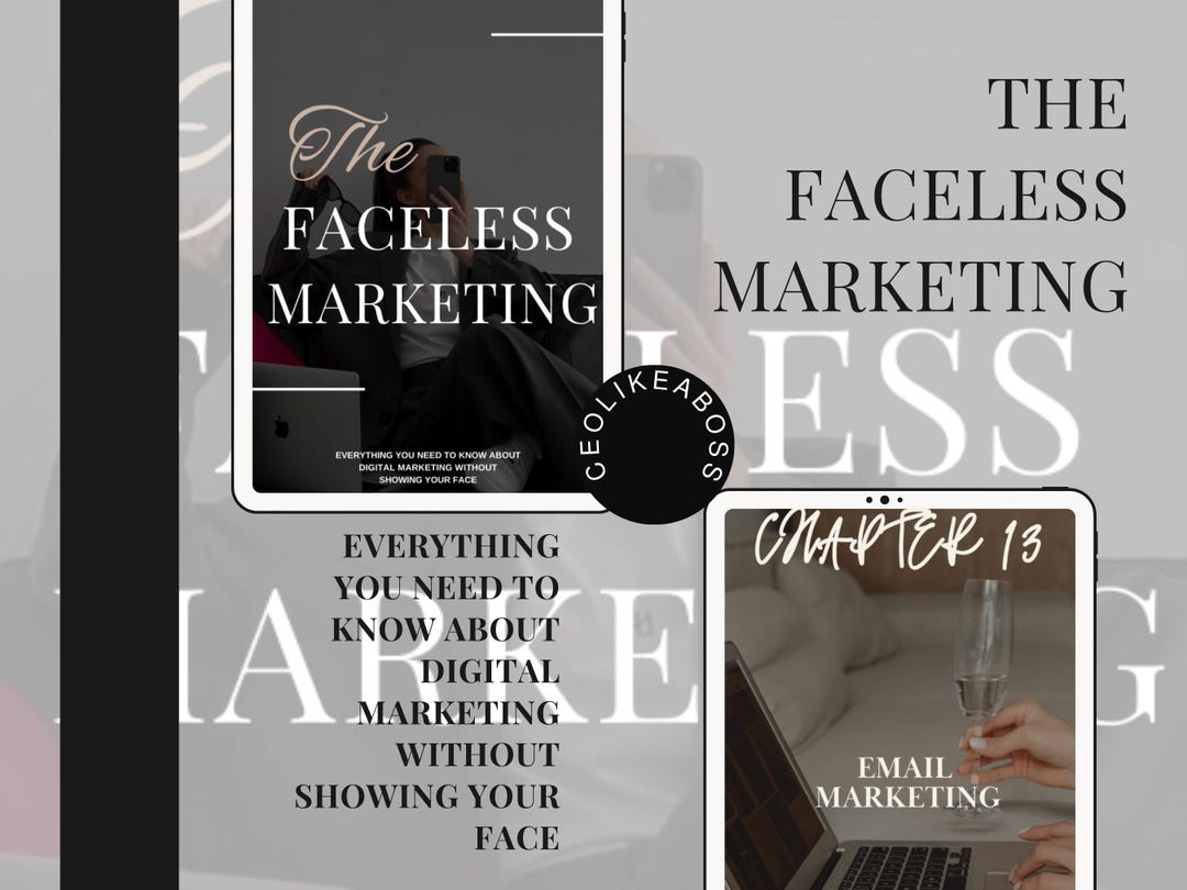 Faceless Marketing | Playbook in Canva - Etsy
