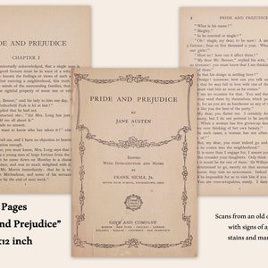 Literary Poster Set Pride and Prejudice 3 Piece Book Wall Art for ...