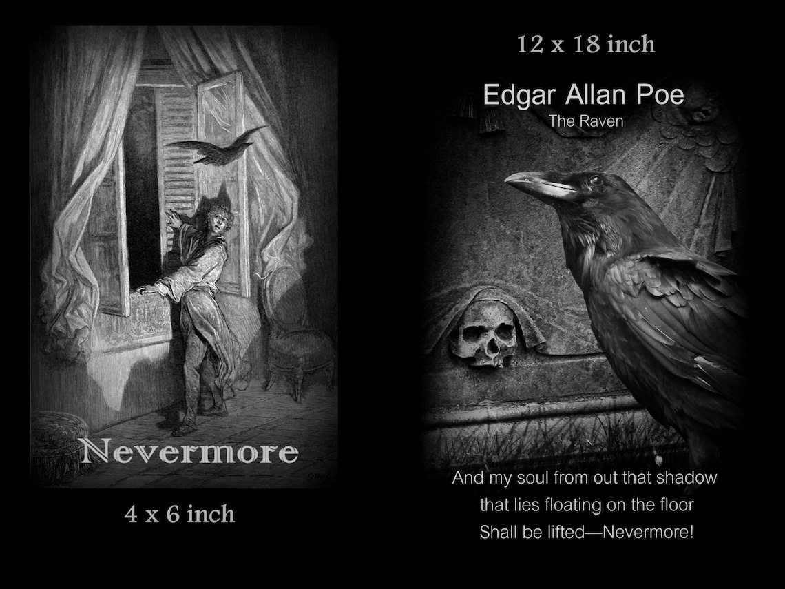 Edgar Allan Poe Gothic Literature Quote Wall Collage Kit Poe - Etsy