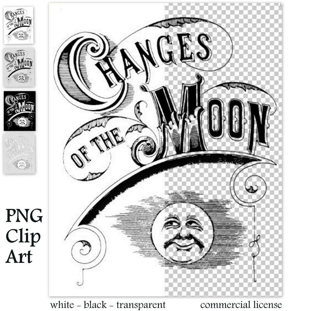Changes of the Moon Celestial Word Art Calligraphy PNG - Etsy
