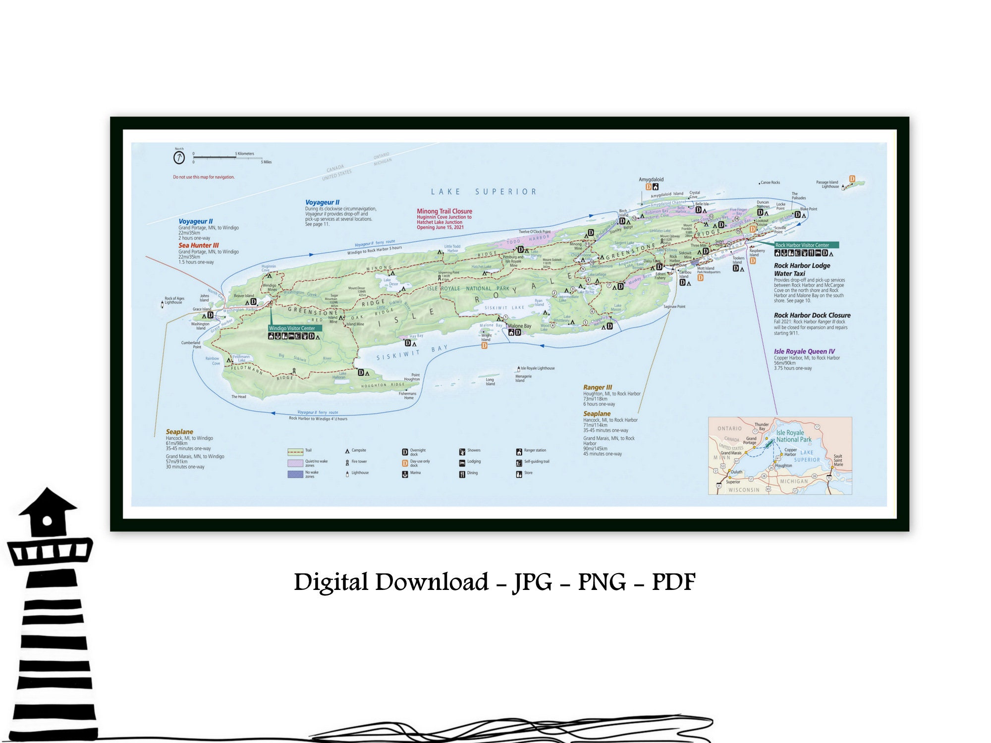 Isle Royale National Park Map